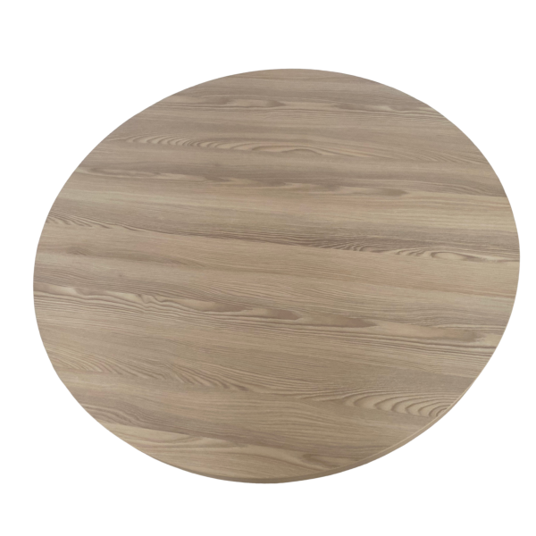 Stół okrągły rozkładany l-3 blat jesion navarra egger, nogi czarne ...